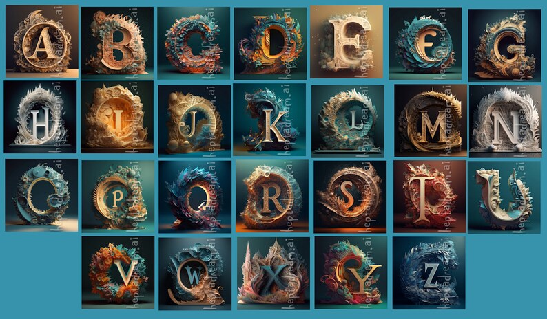 Paper Diorama Alphabet Digital Prints, Custom Lettering for Bedrooms ...