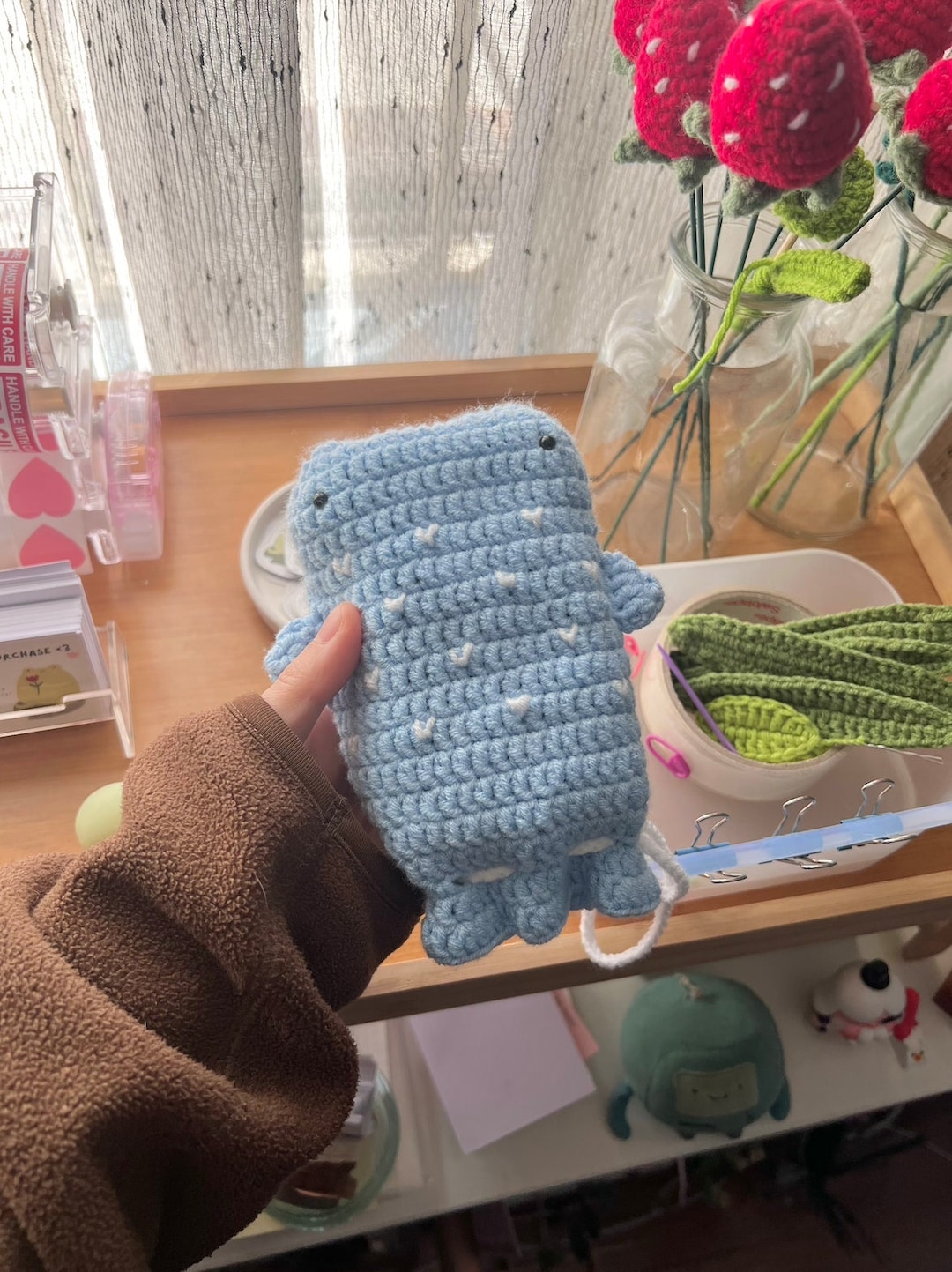 Handcrafted Crochet Whale Pouch | Multi-use Camera Sleeve Bag - Etsy