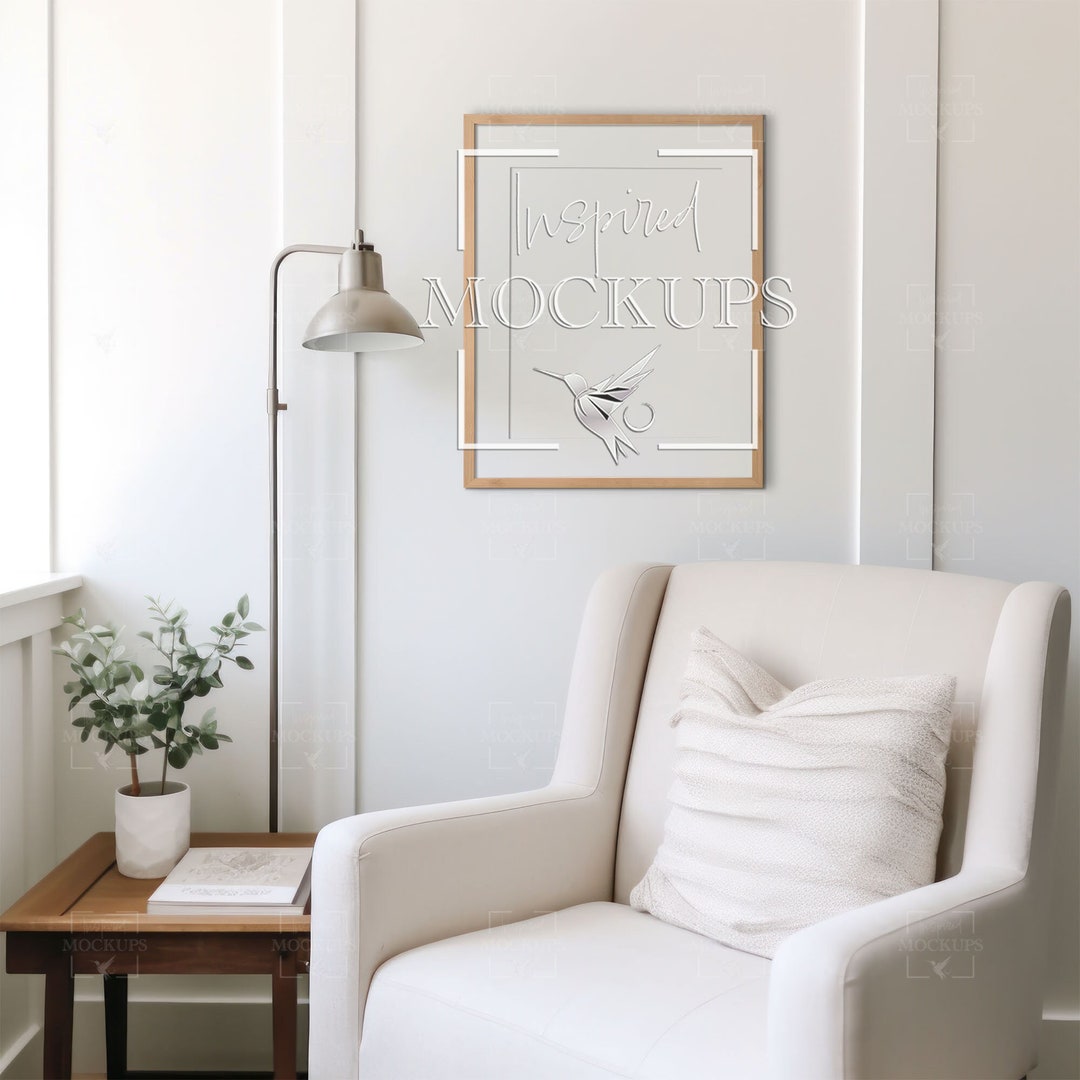 Modern Nook Frame Mockup, Vertical Mockup, Wall Art Mockup, Frame ...
