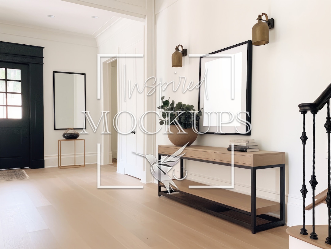 Modern Entry Frame Interior Mockup, Foyer Mockup Frame, Poster Mockup ...