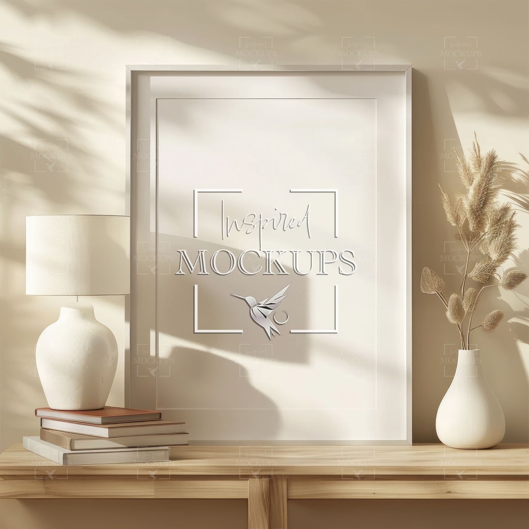 Modern Interior Mockup, Console Mockup, Wall Art Mockup, Frame Mockup ...