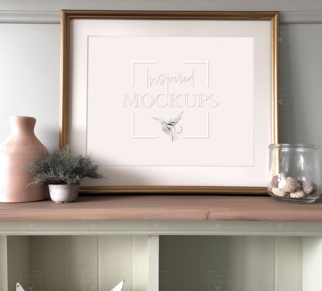 Horizontal Frame Mockup, Poster Mockup, Art Frame Mockup, Digital Frame ...