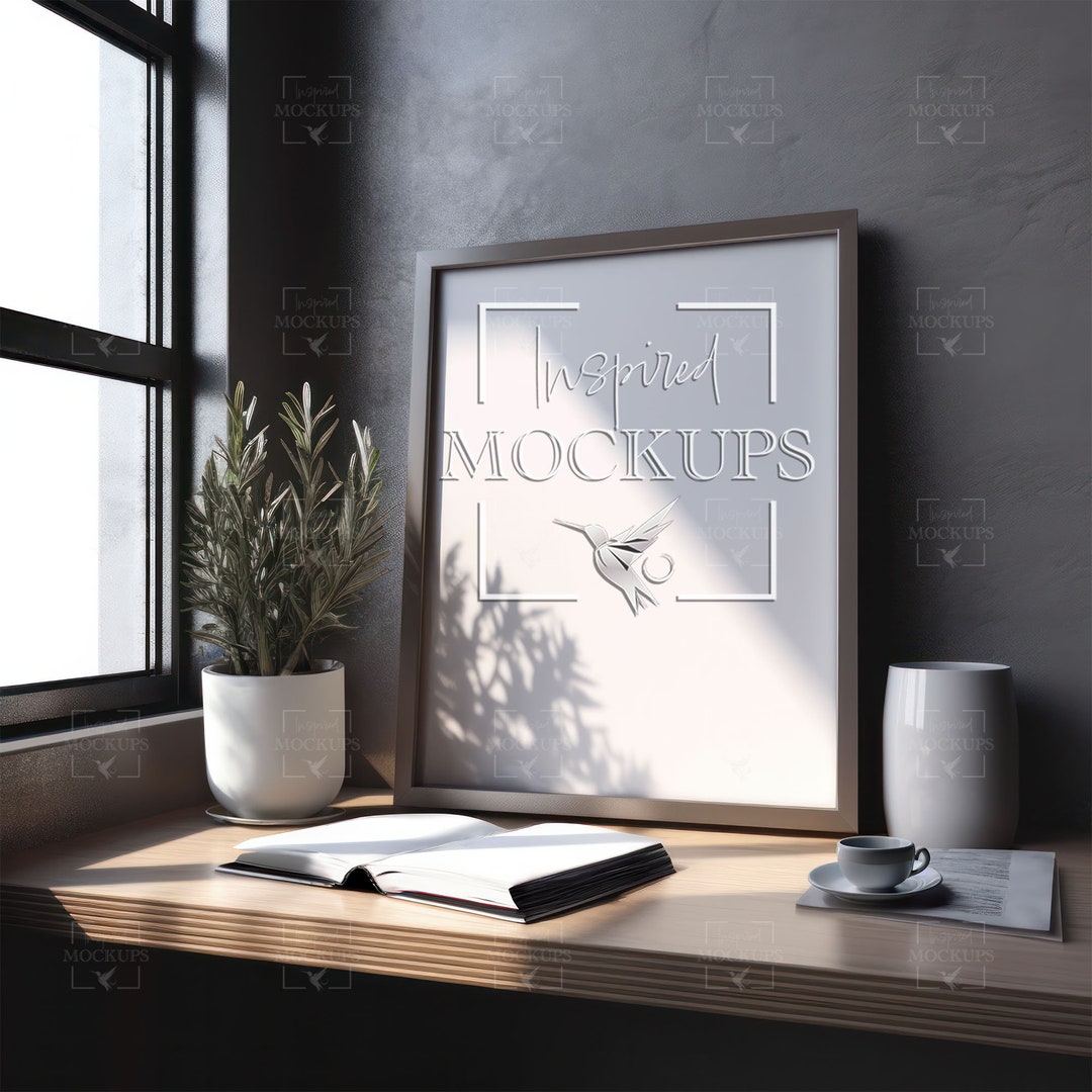 Modern Office Frame Mockup, Poster Mockup, Wall Art Mockup, Digital ...