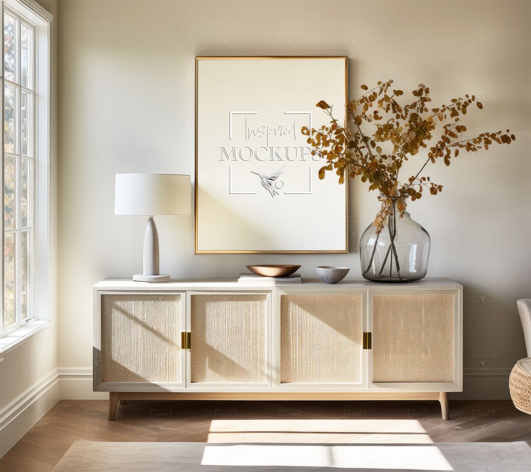 Modern Interior Mockup, Console Mockup, Wall Art Mockup, Frame Mockup ...