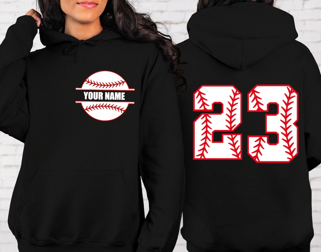 Custom Baseball Hoodie, Name and Numbered Baseball Hoodie, Baseball ...