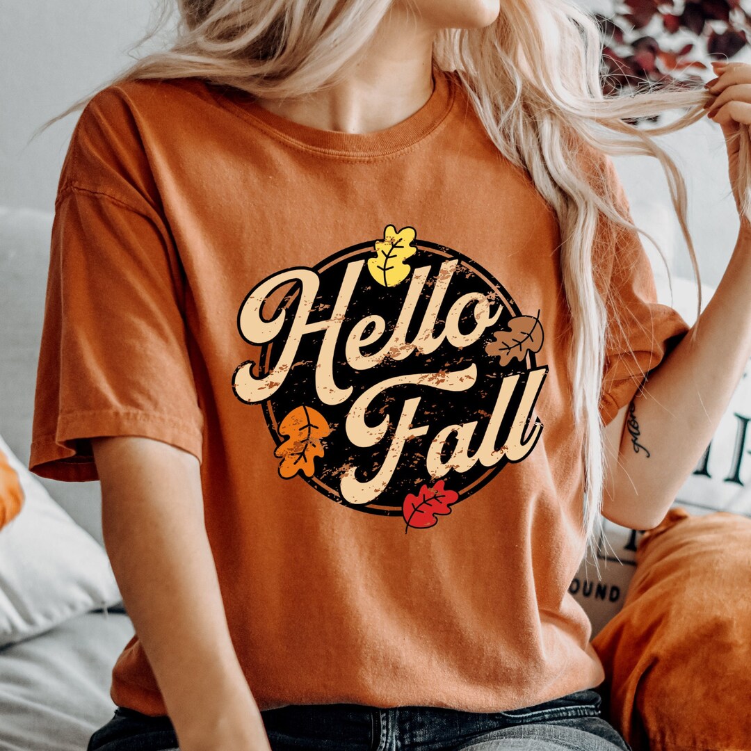 Comfort Colors®, Hello Fall T-shirt, Fall Lovers Gift, Vintage Autumn ...