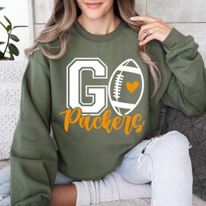 Go Packers Sweatshirt, Game Day Sweat, Football Sweat, Football Season ...
