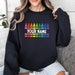 Custom Teacher Sweatshirt, Crayon Split Monogram Sweater, Custom Crayon ...
