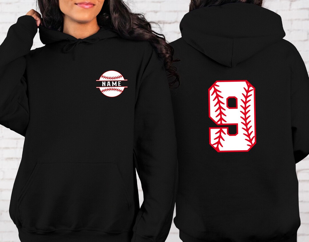 Custom Baseball Hoodie, Name and Numbered Baseball Hoodie, Baseball ...