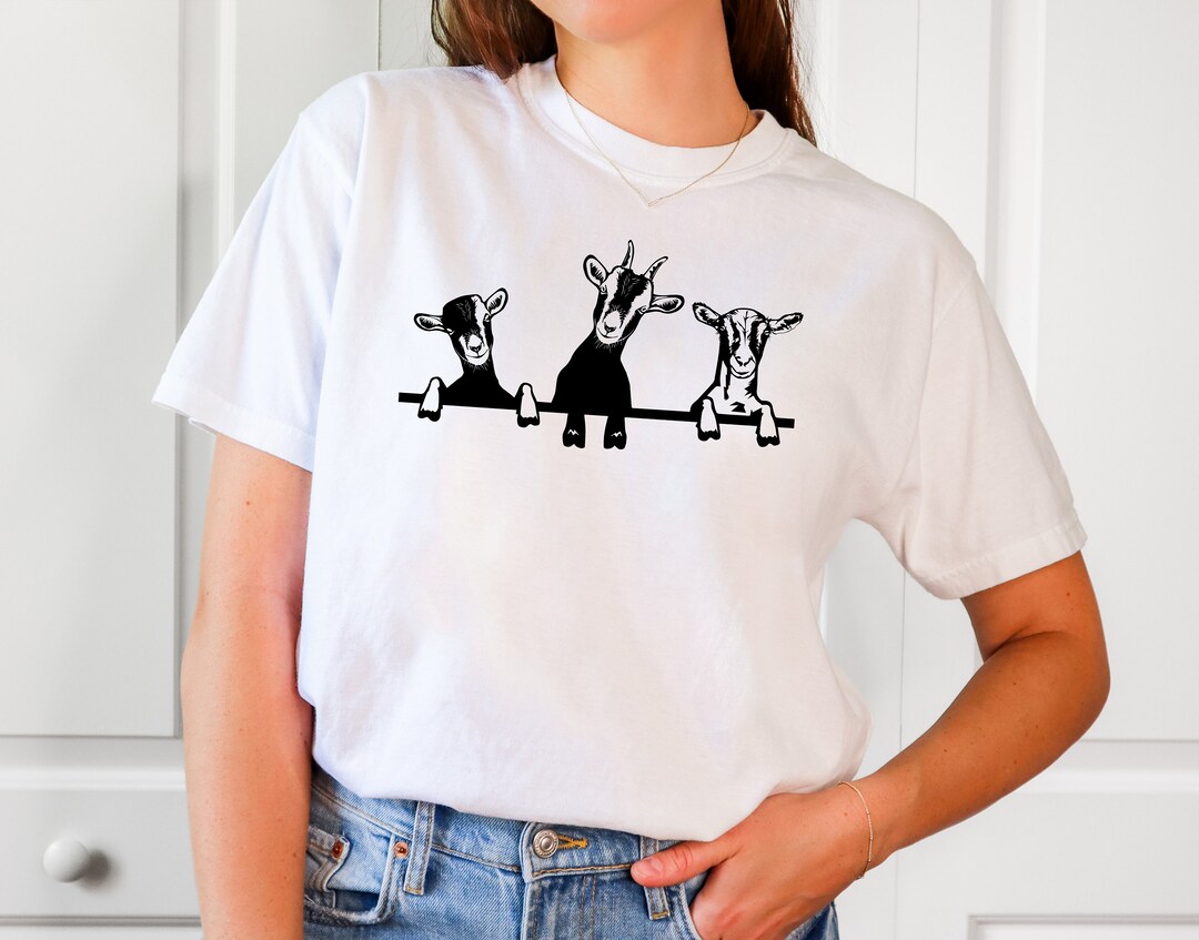 Goats Comfort Color Shirt, Cute Goats Shirt, Funny Goat Tee, Farm ...