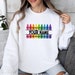 Custom Teacher Sweatshirt, Crayon Split Monogram Sweater, Custom Crayon ...
