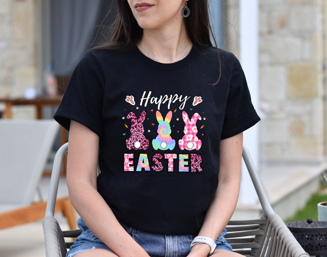 Happy Easter Shirt, Rabbit Easter Gift, Easter T-shirt, Funny Easter ...
