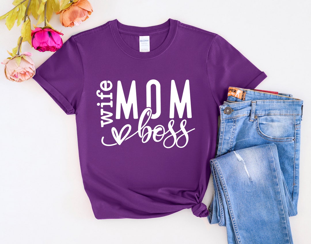 Wife Mom Boss Shirt Mothers Day T From Daughter Cute Mama Shirt