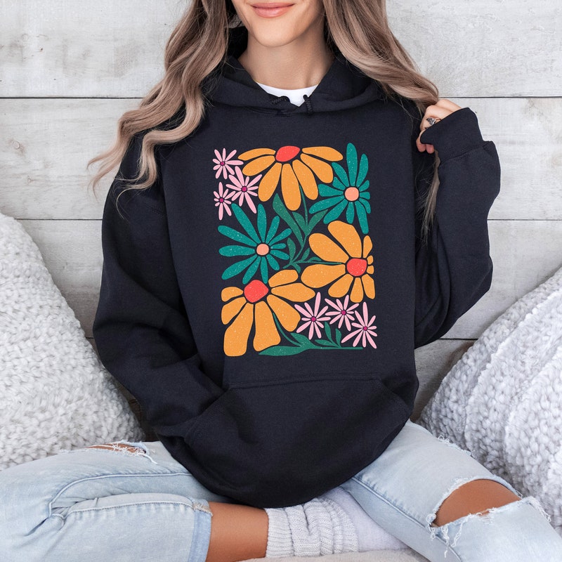 Flower Hoodie - Etsy