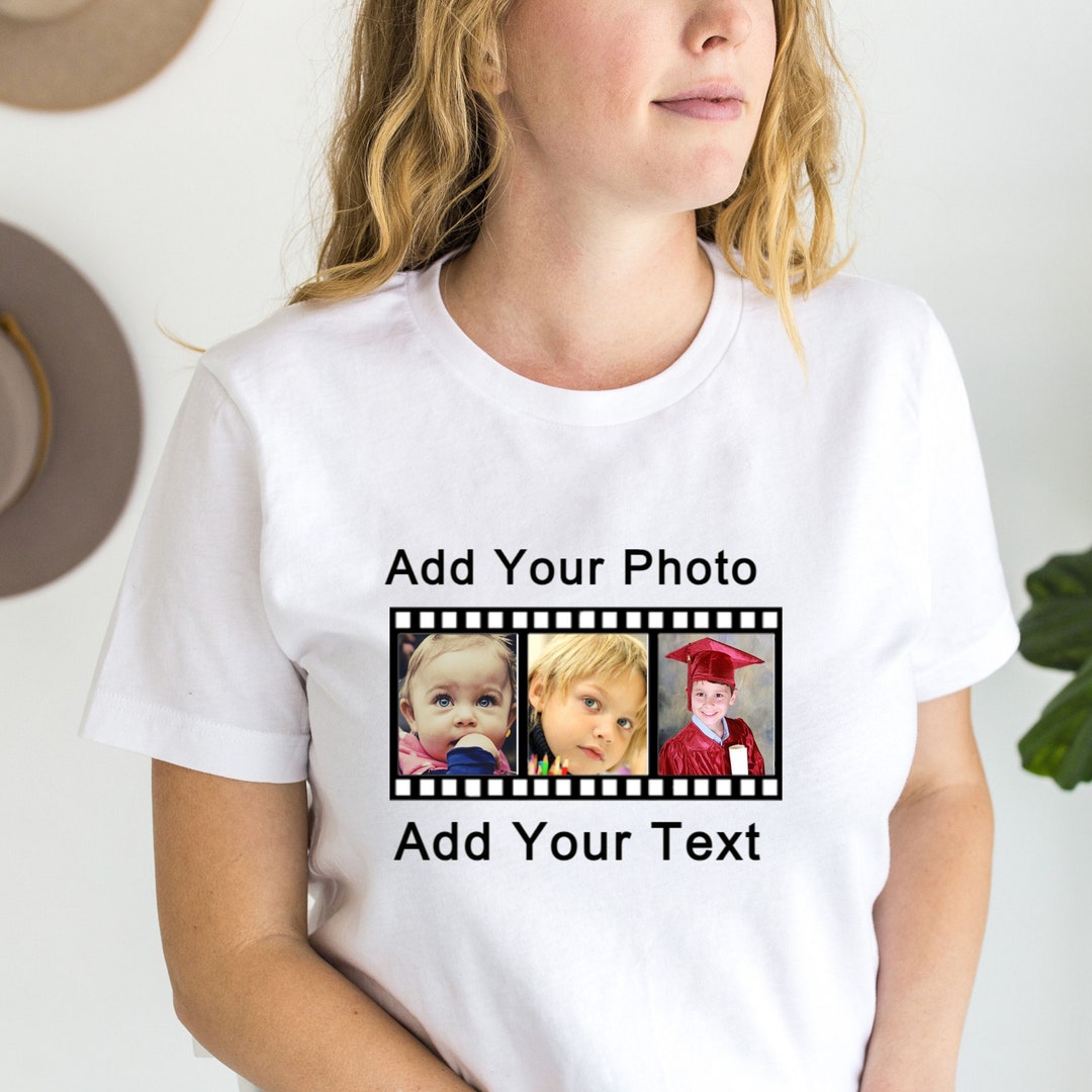 Custom Your Photo T-shirt With Your Text, Customize Photo Shirt ...