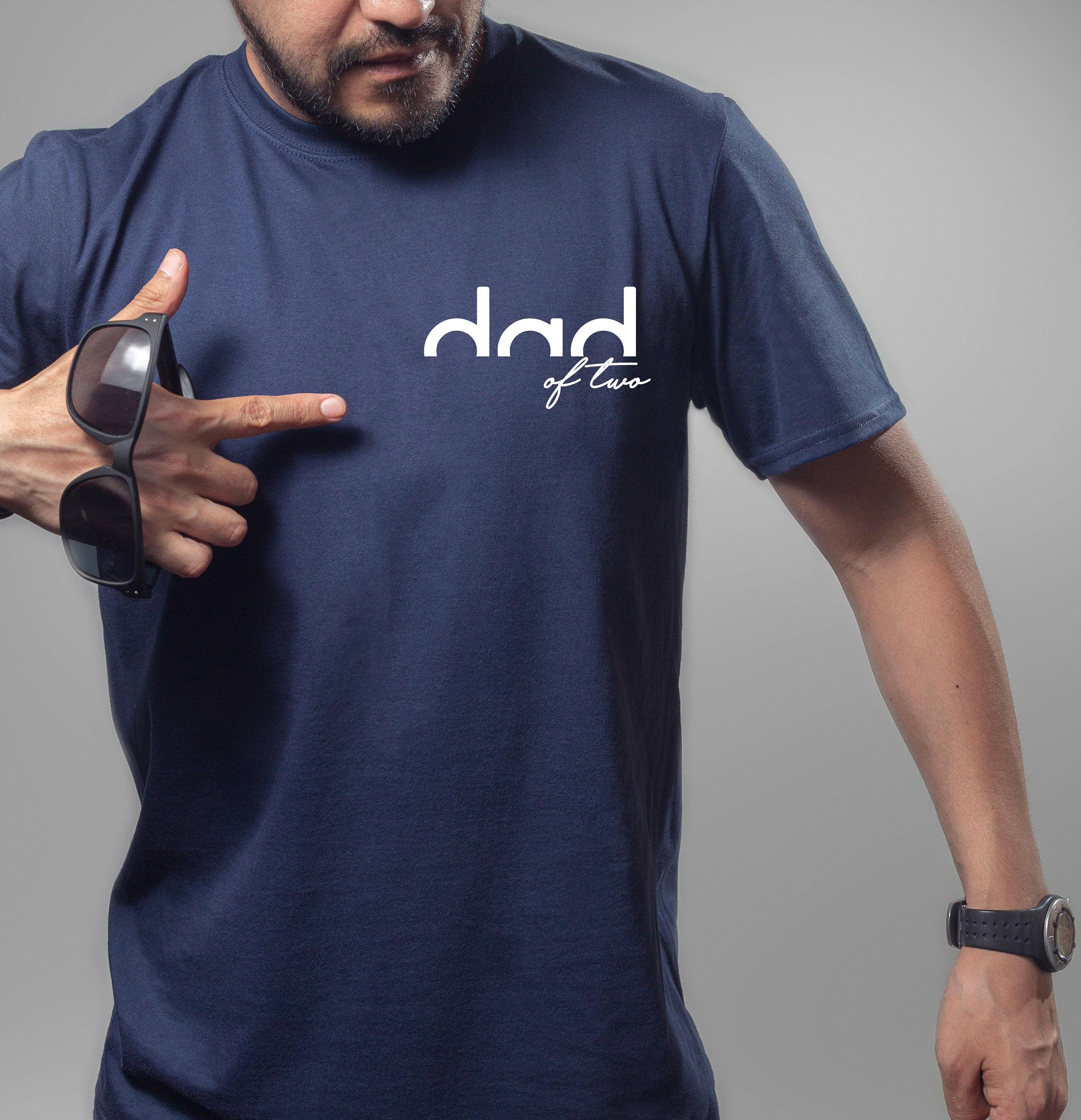 Personalized Dad of One Two Three Four Tee, Fathers Day Gift, Dad to Be ...