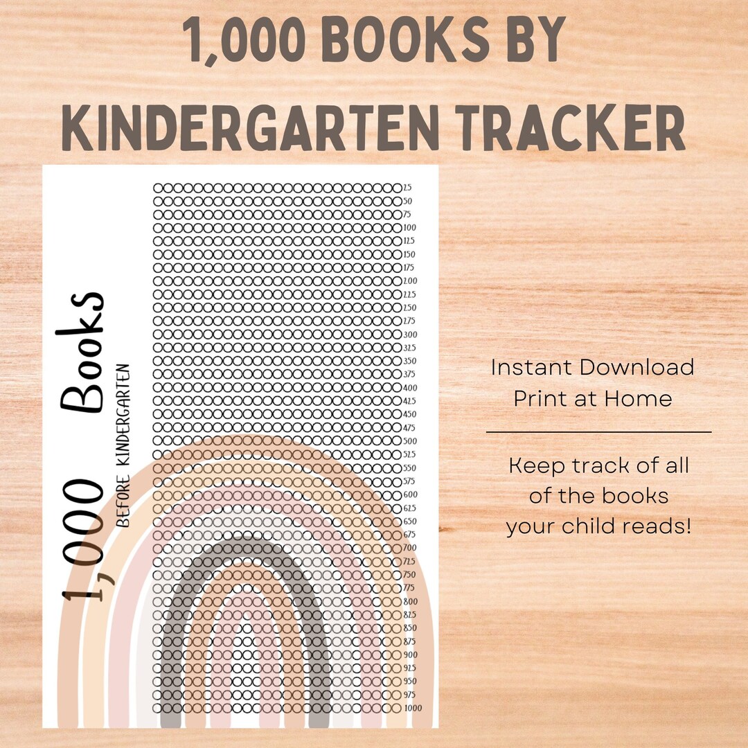 1000 Books Before Kindergarten Tracker Books Read Tracker Reading ...