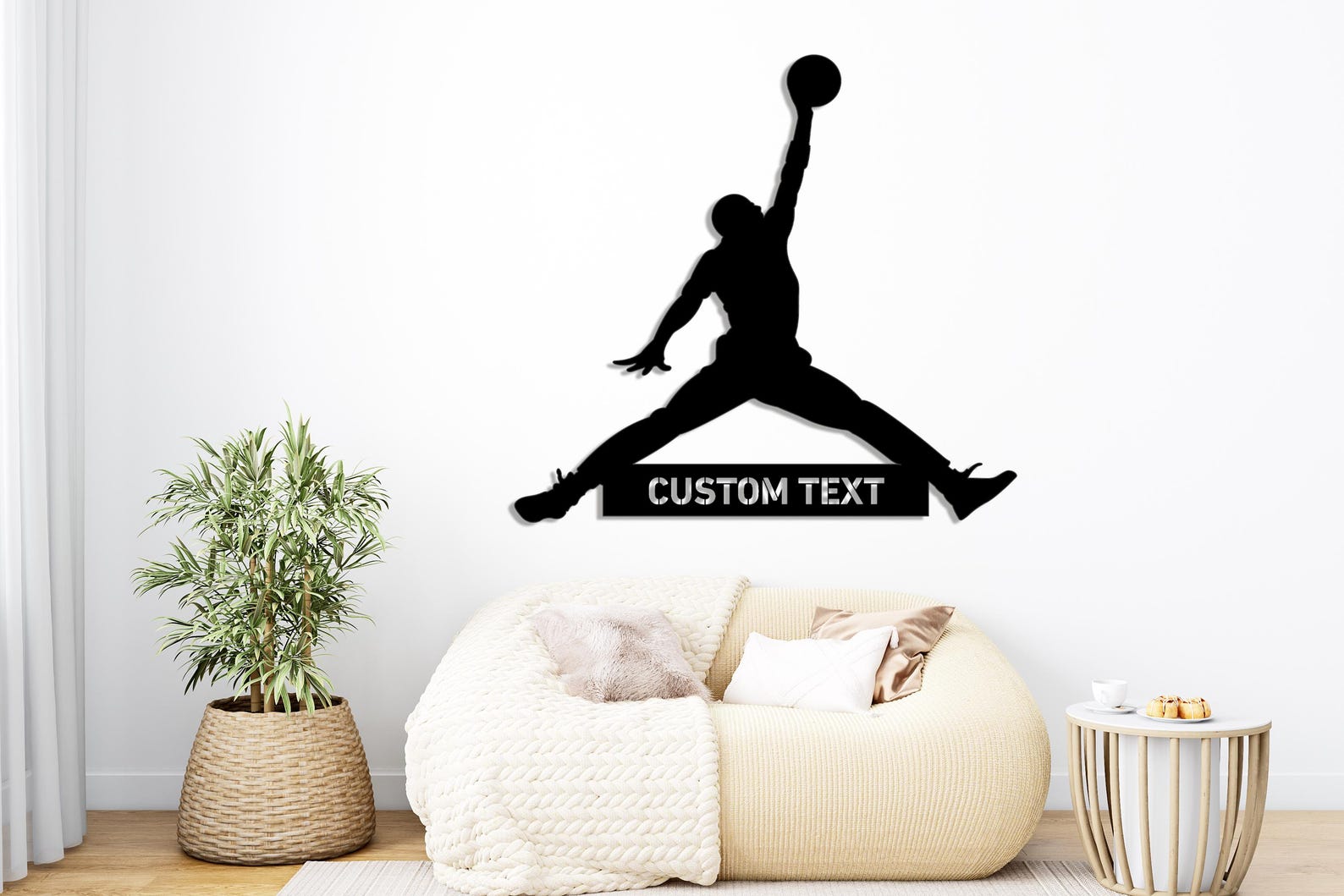 Custom Michael Jordan Jumpman Metal Wall Sign, Gift for Boyfriend Art ...