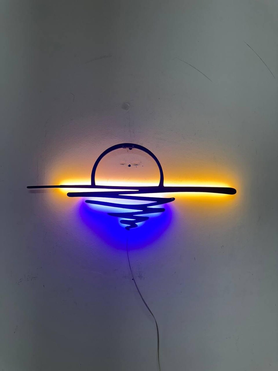 Sun Sparkle, Metal Led Wall Sign Art, Above Bed Decor,home Decor, Sun ...