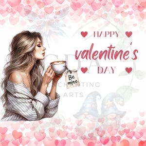 Valentine Coffee Clipart PNG Bundle | Cafe Love Romance | Junk Journal ...