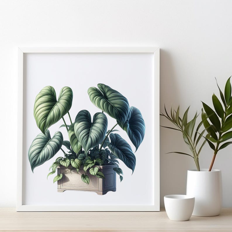 Luscious House Plants PNG Clipart Bundle 2 | Watercolour Greenery Trees ...