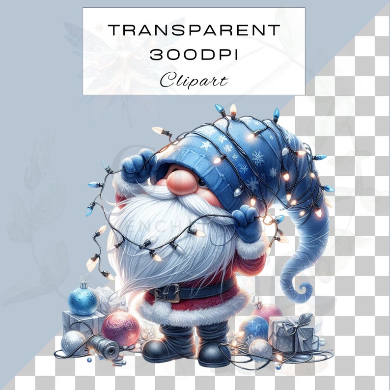 Cute Christmas Gnome Clipart PNG Set Holiday Watercolour Festive Gnomes ...