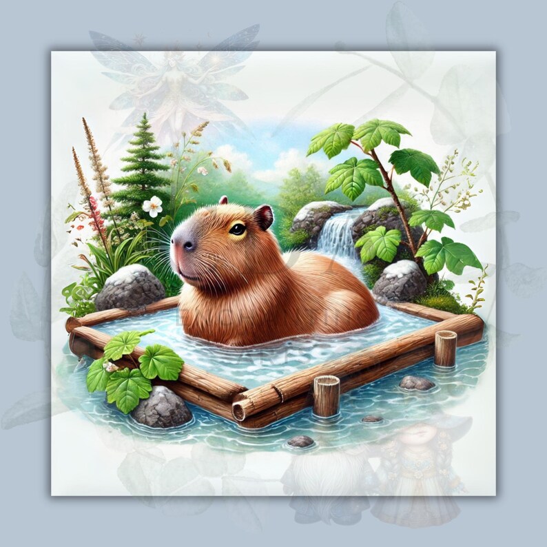 Whimsical Capybara Clipart PNG Bundle | Funny Animal | Cute Quirky ...