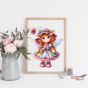 Cute Fairy Rag Doll PNG Clipart | Plush Toy Fairies | Watercolor PNG ...