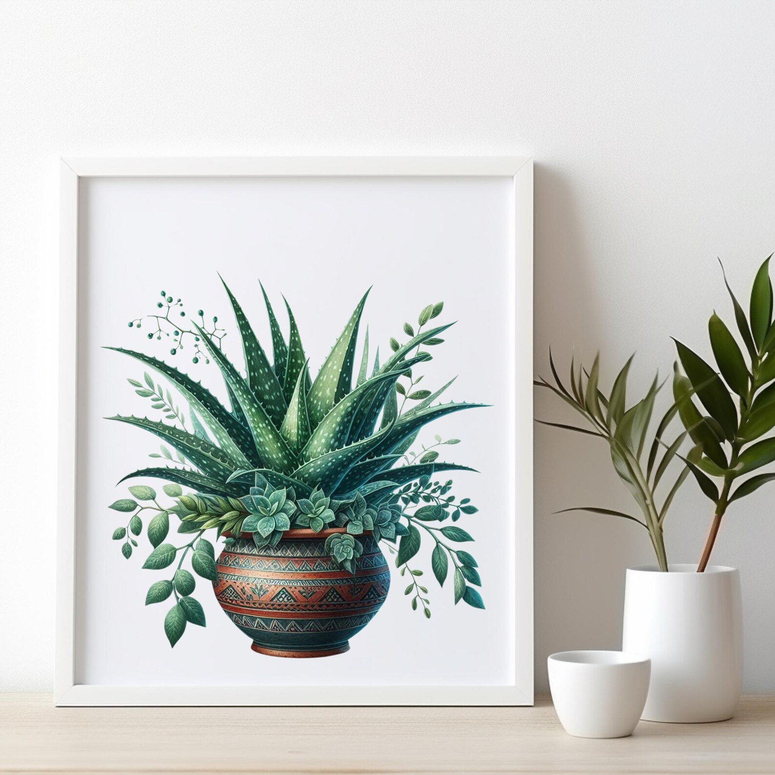 Luscious House Plants PNG Clipart Bundle | Watercolour Greenery | Junk ...