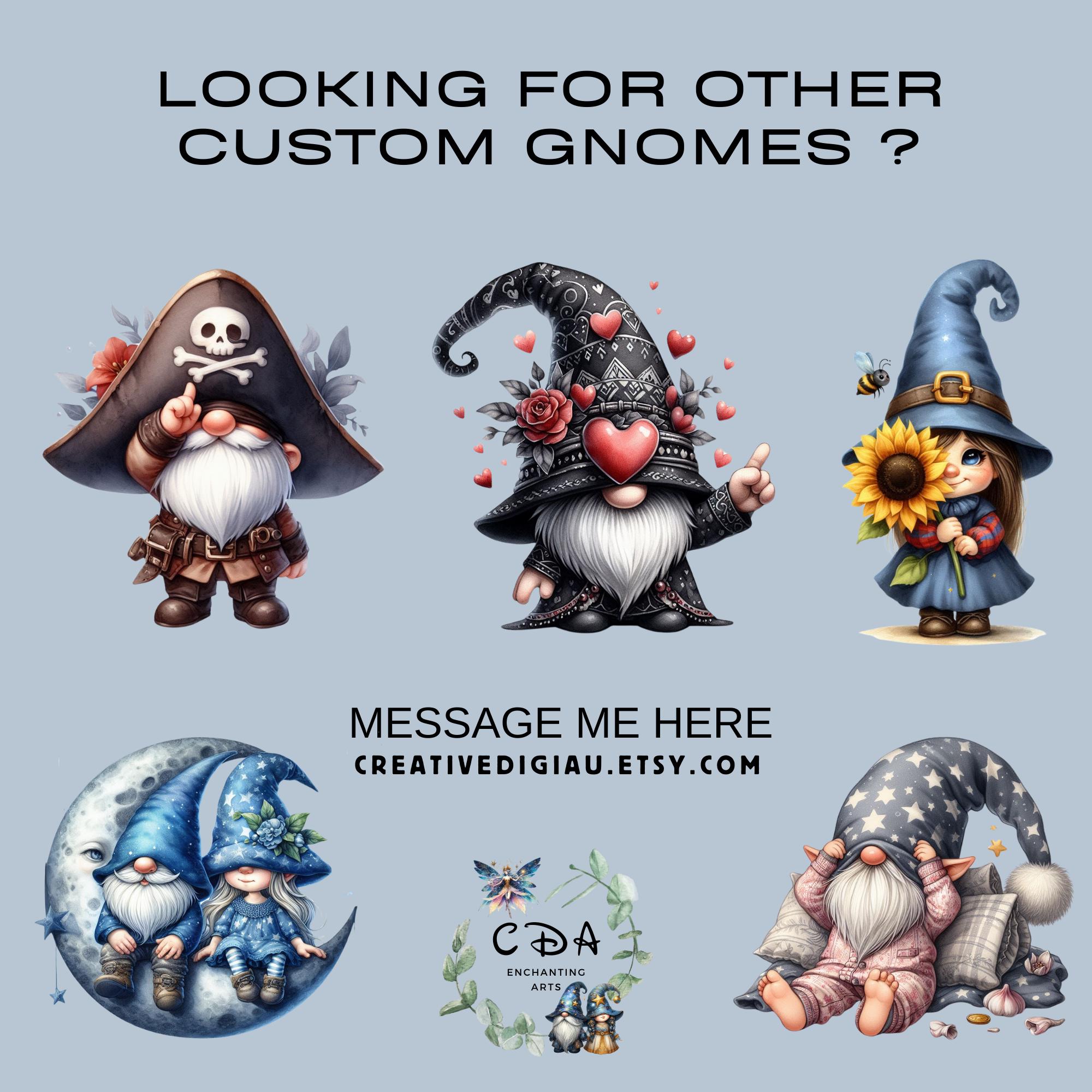 Cute Christmas Boho Gnome Clipart PNG Set | Holiday Watercolour Festive ...