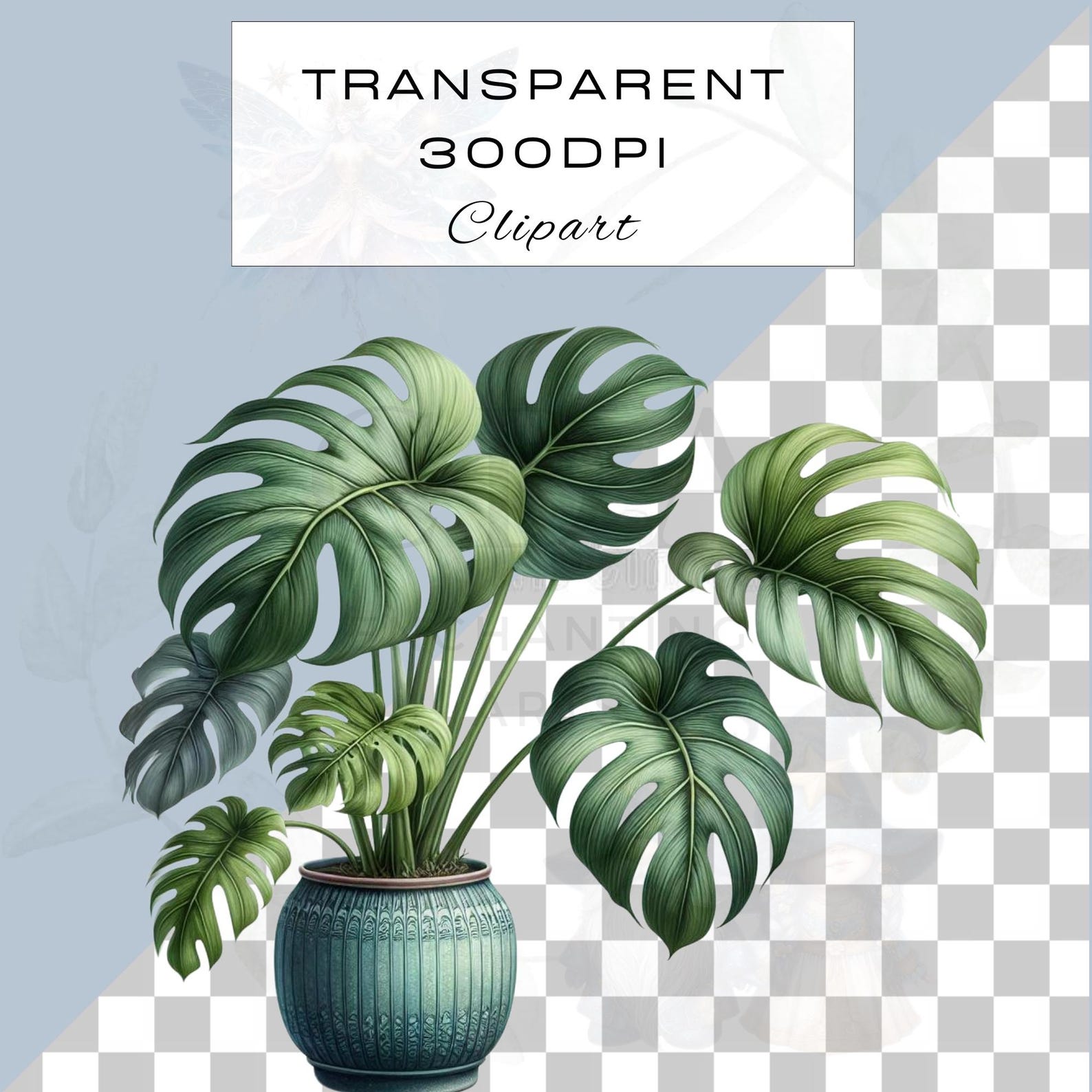 Luscious House Plants PNG Clipart Bundle | Watercolour Greenery | Junk ...