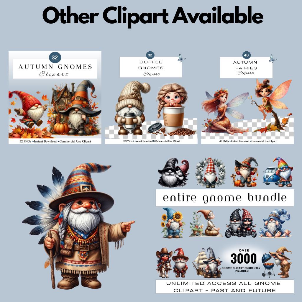 Thanksgiving Gnome PNG Clipart | Whimsical Gnome | Watercolor PNG ...