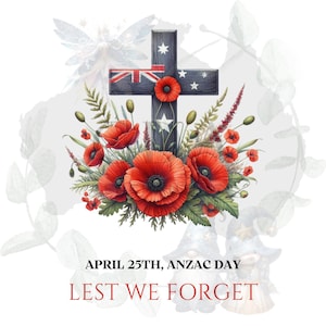 Anzac Day PNG Clipart Set | Watercolour Australia | Planner Junk ...