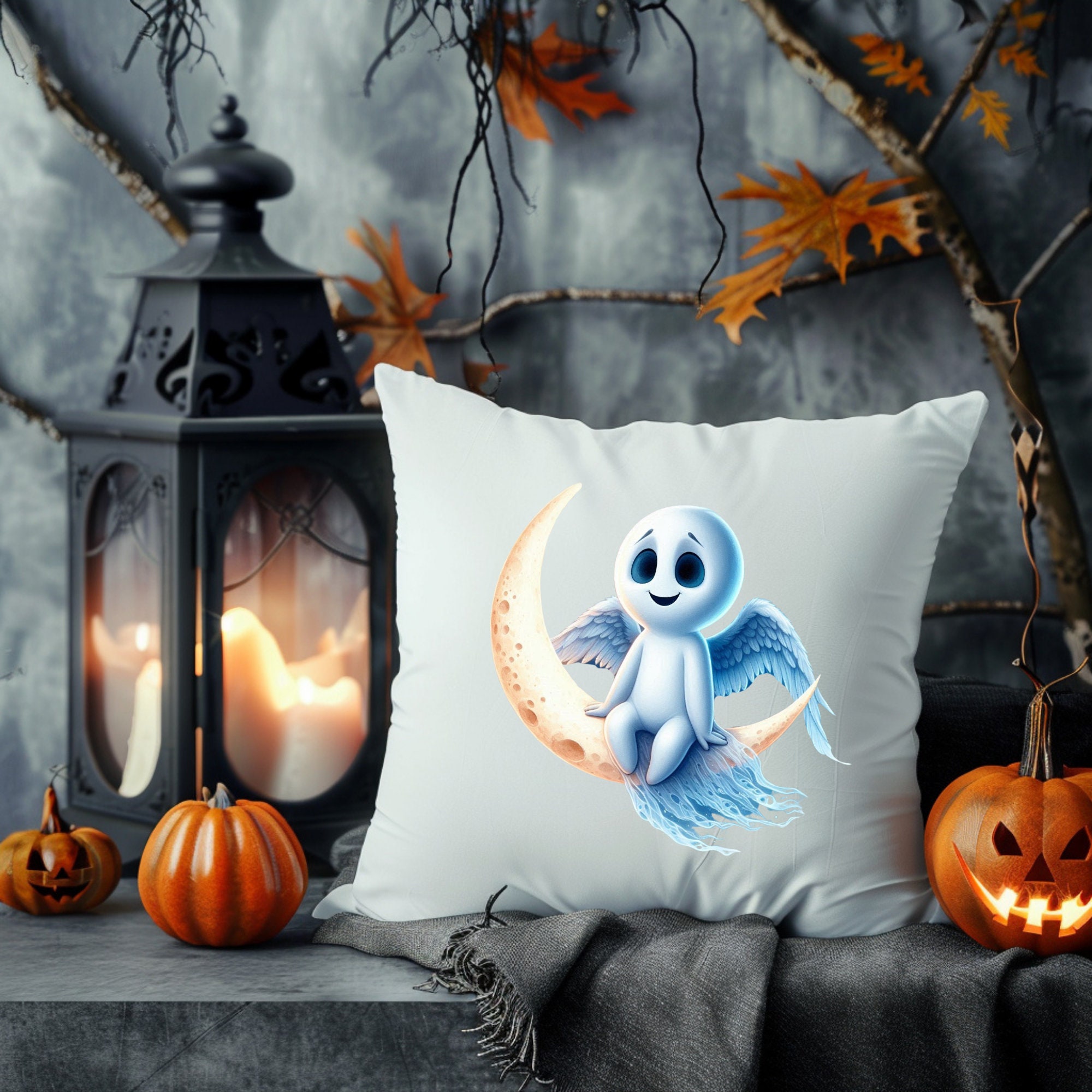 Cute Angel Ghost PNG Clipart | Kids Halloween Sublimation | Classroom ...