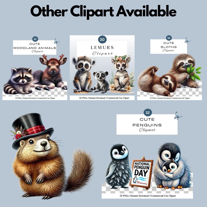 Groundhog Day Clipart PNG Bundle | Classroom Teacher | Quirky Funny ...