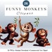 Funny Monkey Clipart Bundle Set 2 Cute Animal PNG Graphics for Creators ...