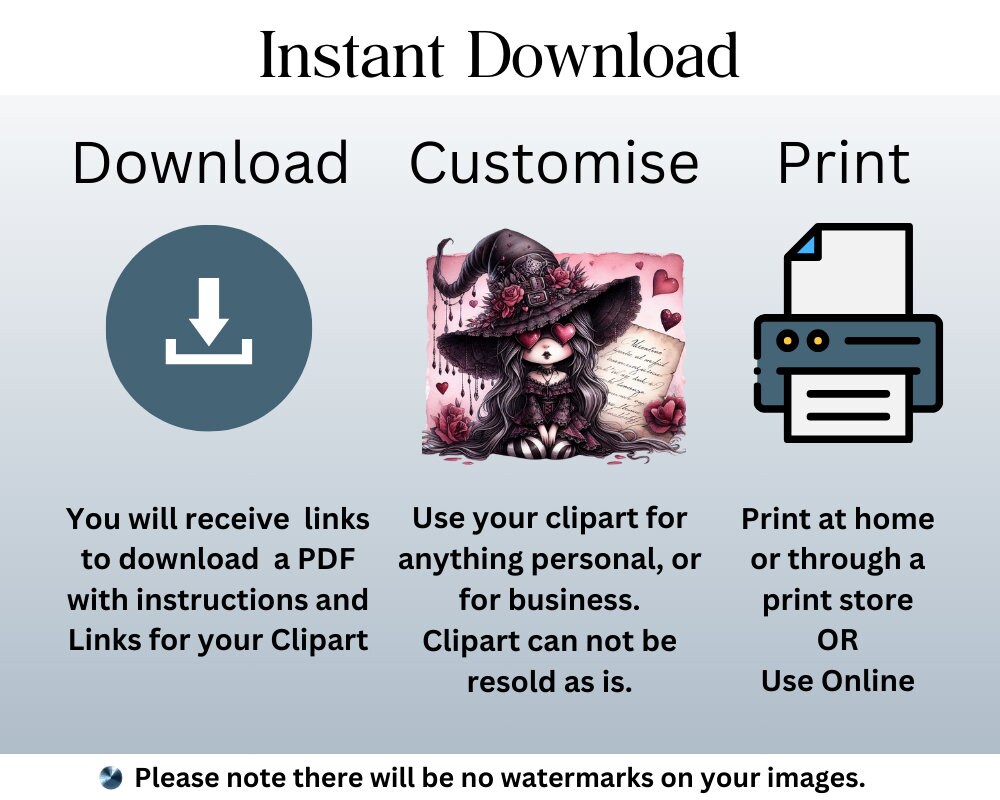 24 Gothic Valentine Gnomes Clipart PNG Romantic Gnomes Watercolour ...