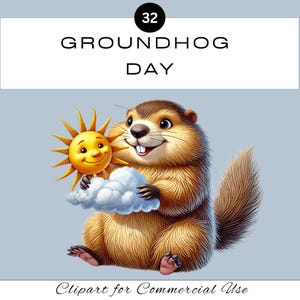 Groundhog Day Clipart PNG Bundle | Classroom Teacher | Quirky Funny ...