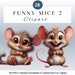 Funny Mouse Clipart Bundle 2 | Cute Animal Graphics for Creators | Cute ...