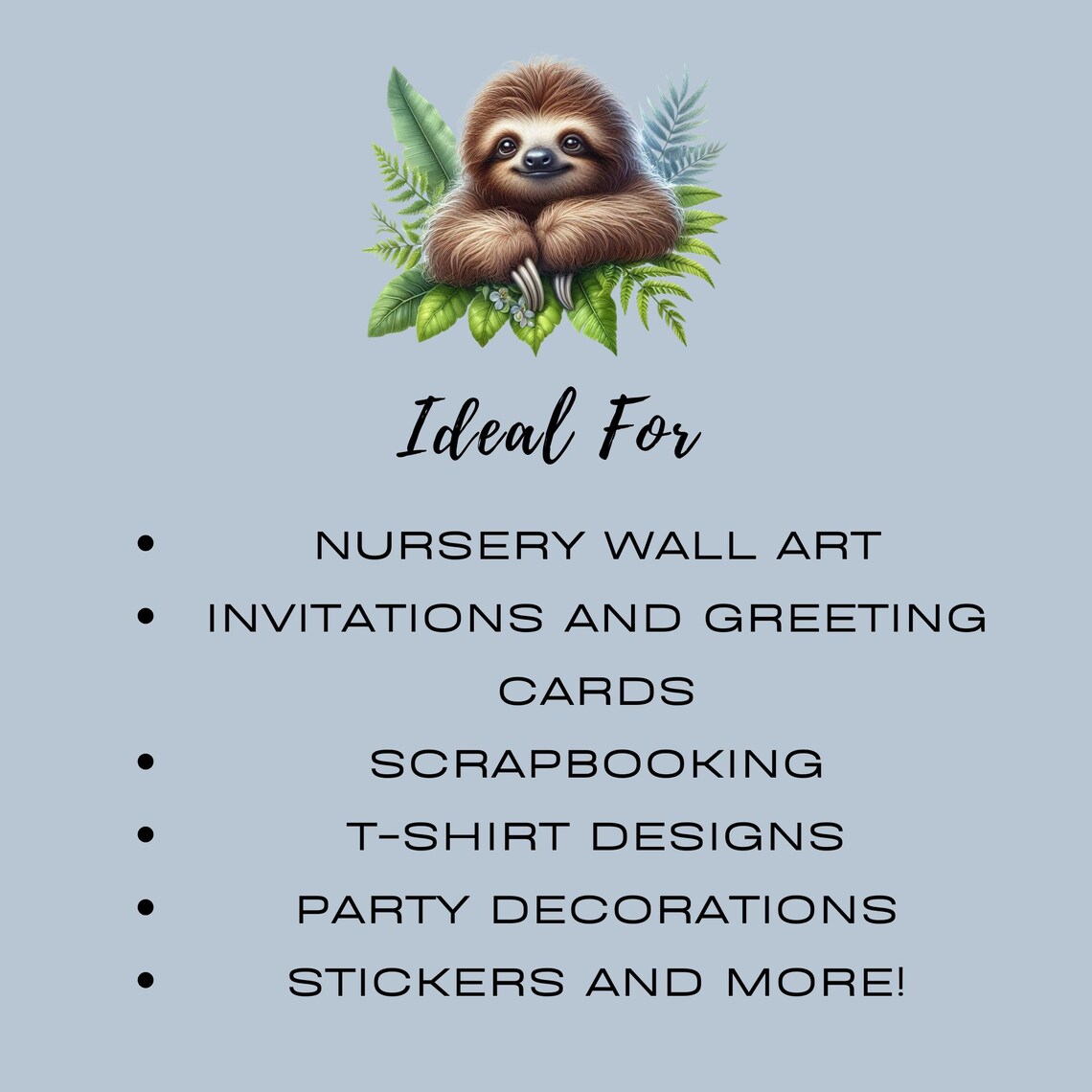 Cute Sloths PNG Clipart Bundle 2 | Quirky Animal | Classroom | Junk ...