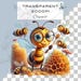 Funny Bee PNG Clipart Bundle | Cute Quirky Animal Honey Bee | Junk ...