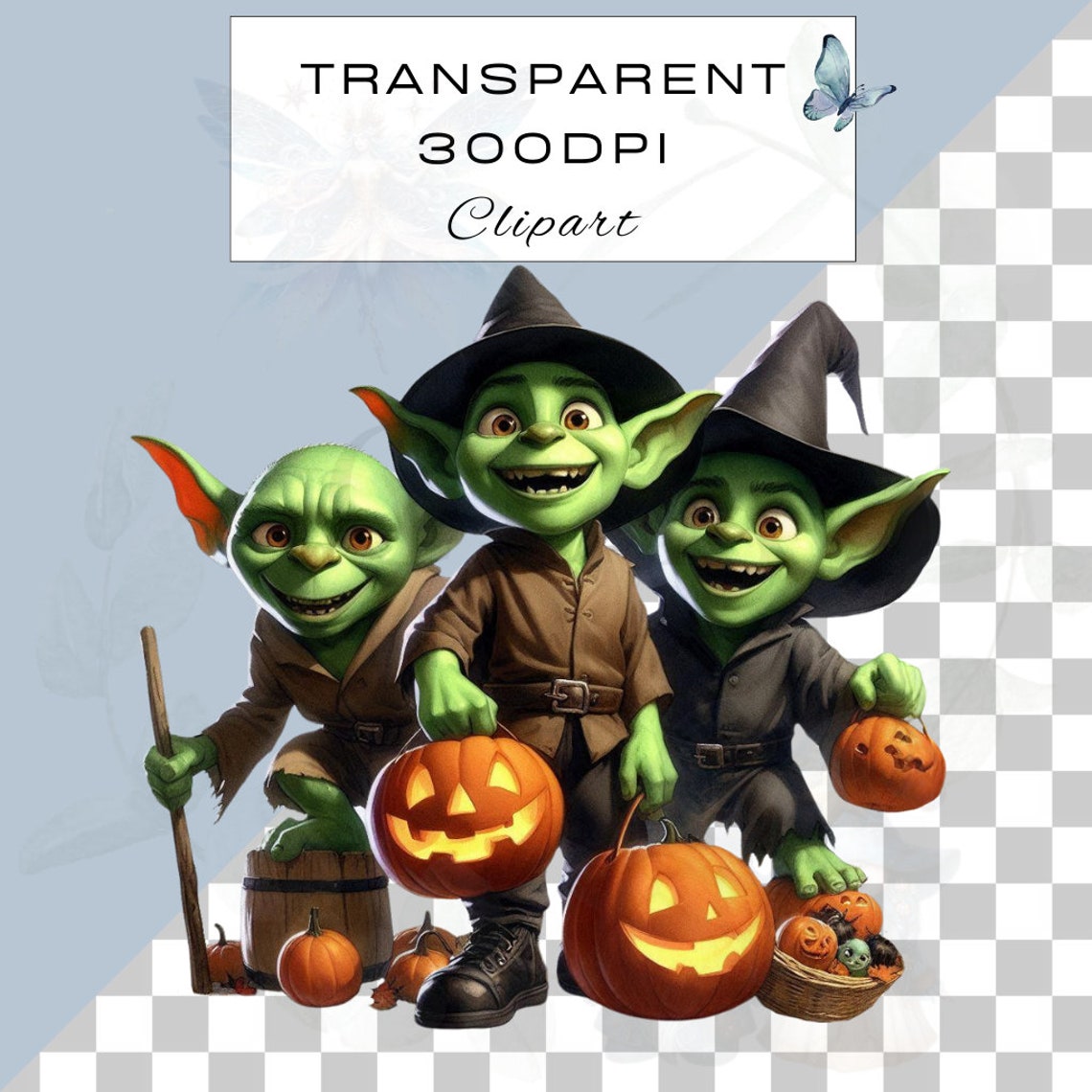 Halloween Monsters PNG Clipart | Whimsical Enchanted Magical ...