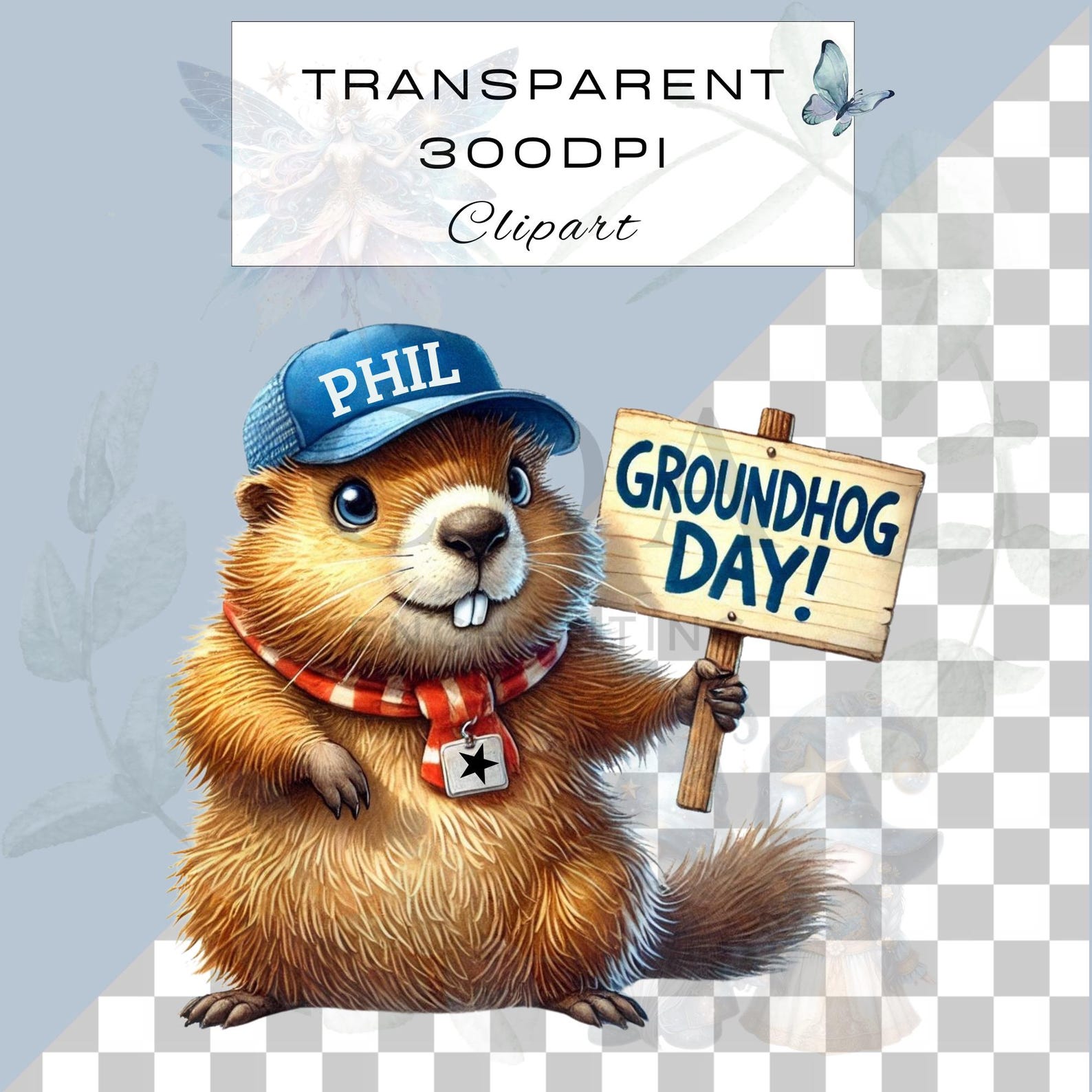Groundhog Day Clipart PNG Bundle | Classroom Teacher | Quirky Funny ...