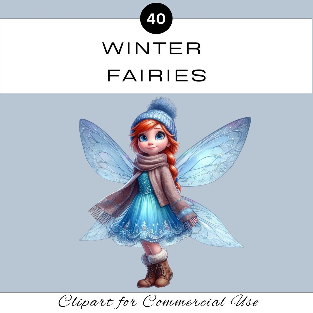 Winter Fairy PNG Clipart | Watercolor Cute Snow Fairies | Invitation ...