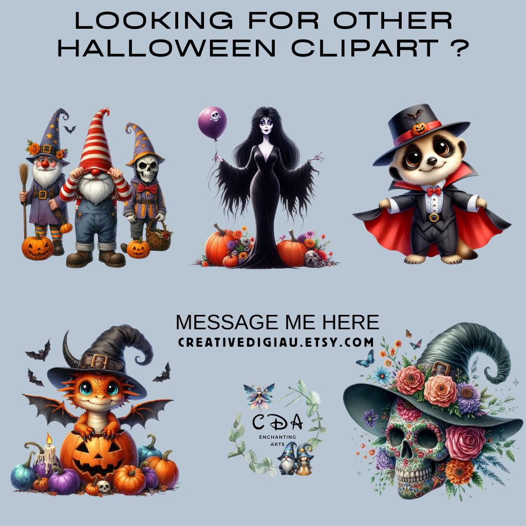 Cute Halloween Teddy Bear Clipart PNG Set 2 Watercolour Teddy Bears ...