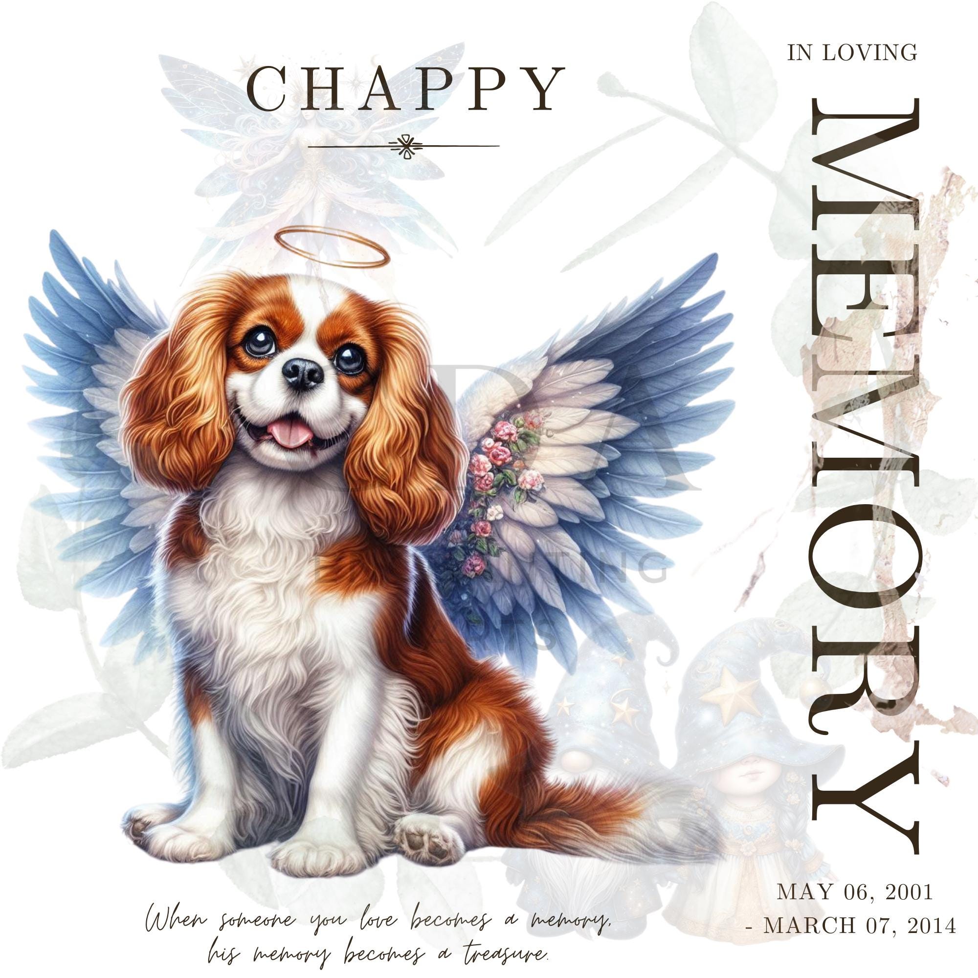 Cute Angel Dog Clipart PNG Bundle | Memorial Animal Sublimation | Junk ...