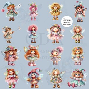 Cute Fairy Rag Doll PNG Clipart | Plush Toy Fairies | Watercolor PNG ...