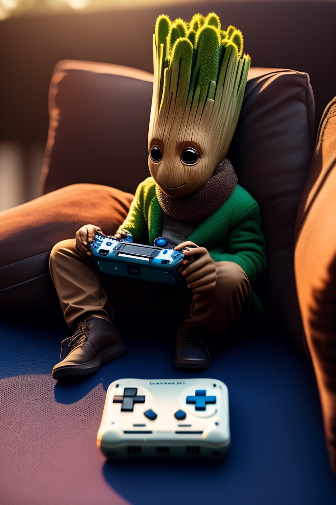Groot Playing Video Games Groot Digital Artwork Digital - Etsy