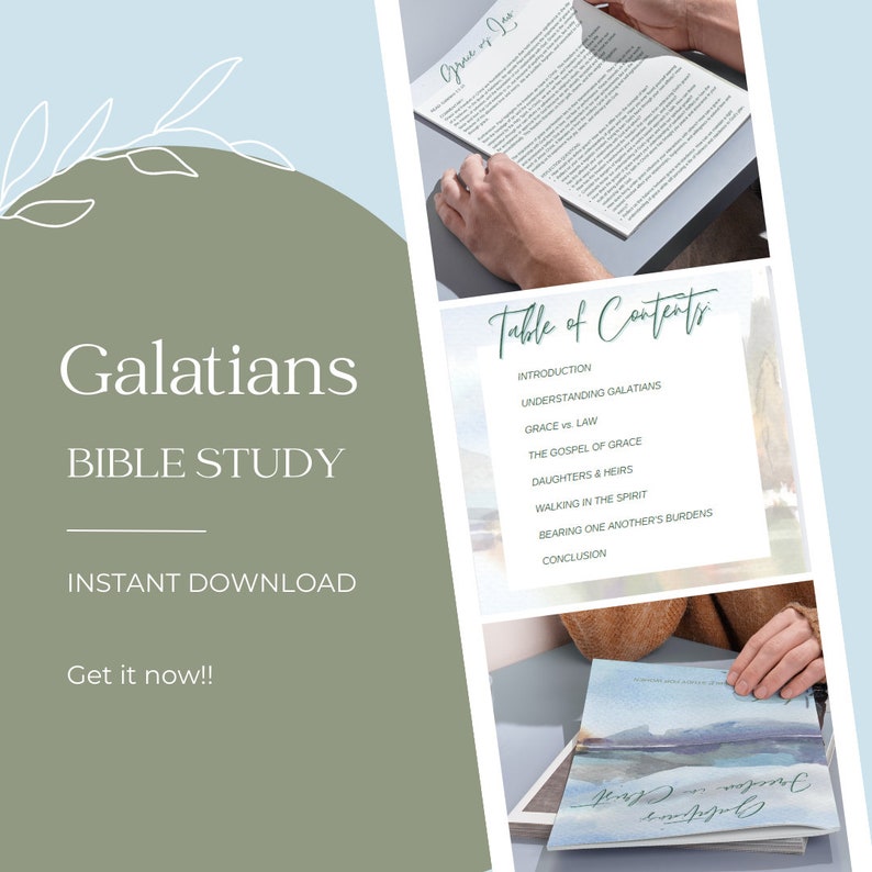 Galatians Bible Study - Instant Download - Bible Study - Devotional ...