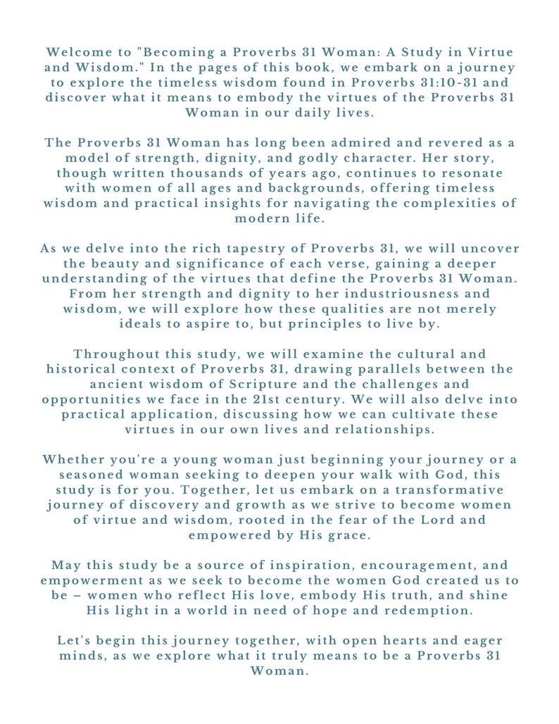Proverbs 31 Woman Bible Study - Bible Study Guide - Bible Study Journal ...